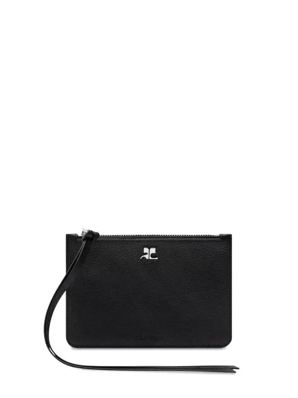 COURREGES Grained-texture Leather Purse