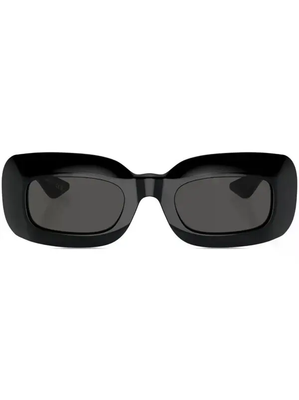 Oliver Spencer 1966c Rectangle-frame Sunglasses - Black