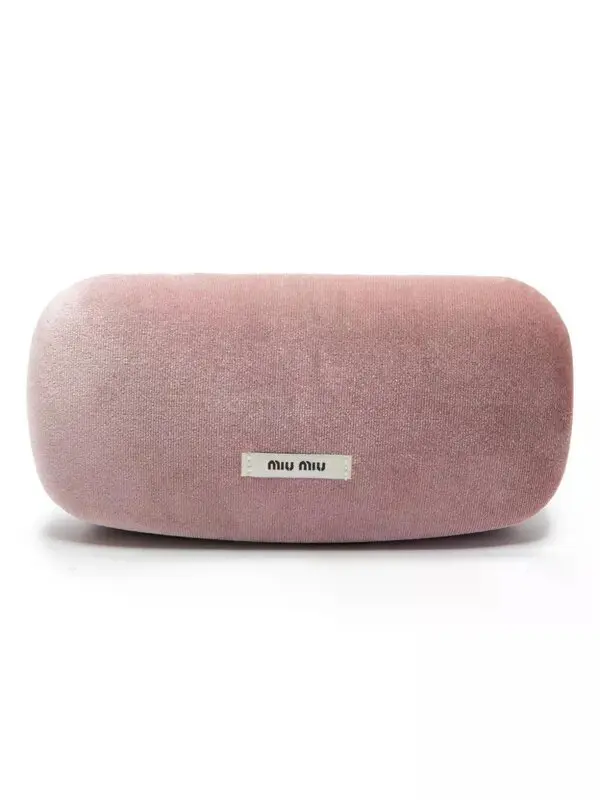 Miu Miu Logo-plaque Round-frame Glasses