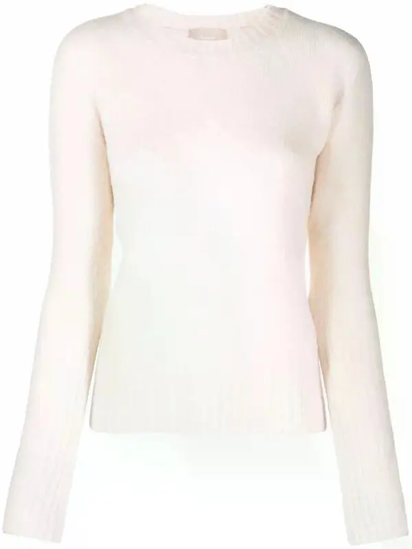 DRUMOHR Cream Lambswool Crew Neck Jumper - Neutrals