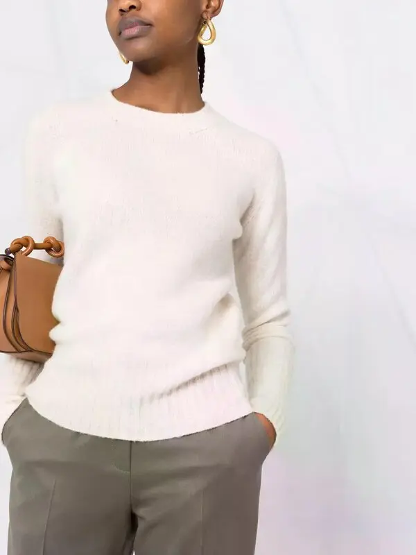 DRUMOHR Cream Lambswool Crew Neck Jumper - Neutrals