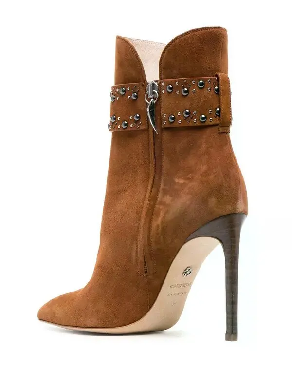 Roberto Cavalli Logo-plaque Suede Booties