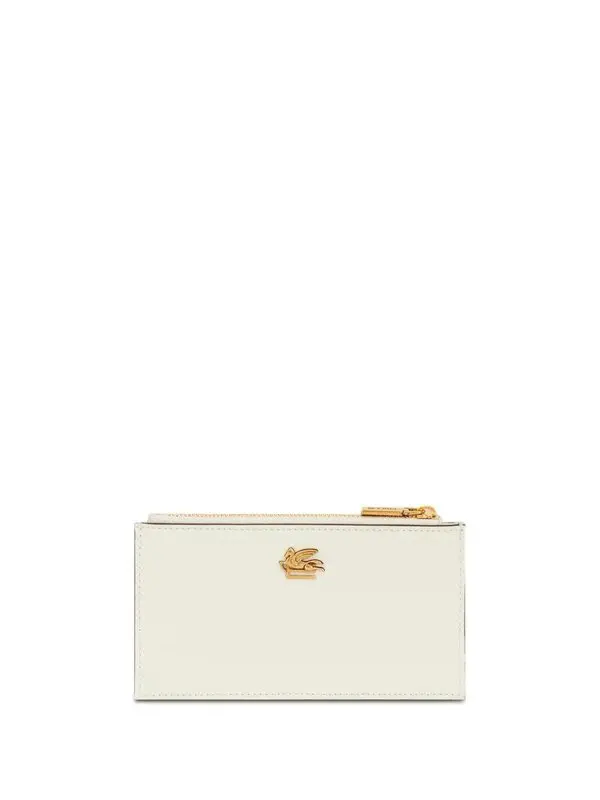 Etro Pegaso Leather Cardholder - Neutrals