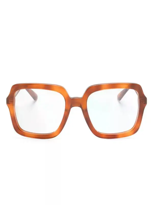 Gucci Tortoiseshell Square-frame Glasses - Brown