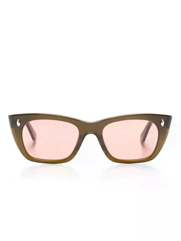 Garrett Leight Webster Rectangle-frame Sunglasses - Brown
