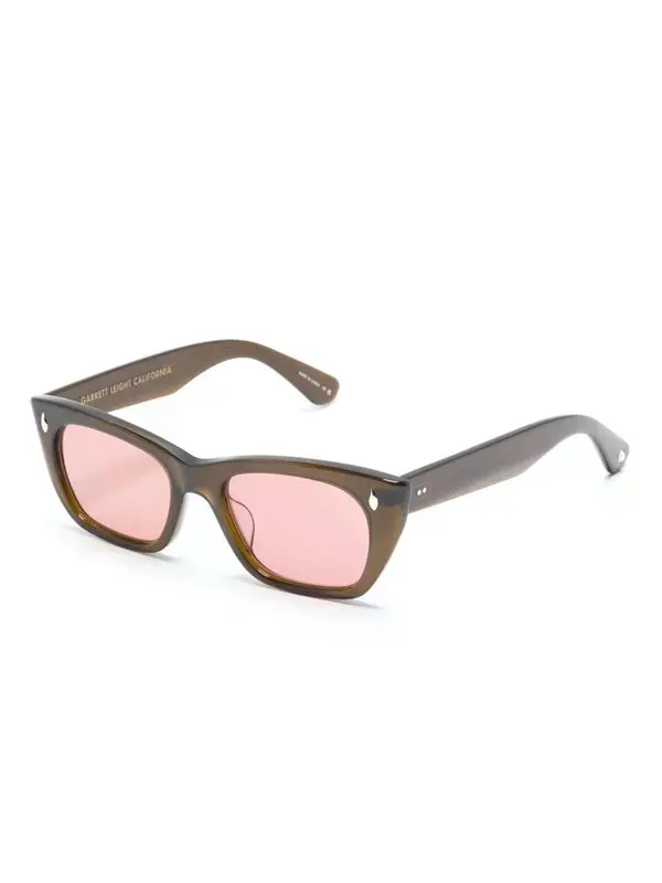 Garrett Leight Webster Rectangle-frame Sunglasses - Brown