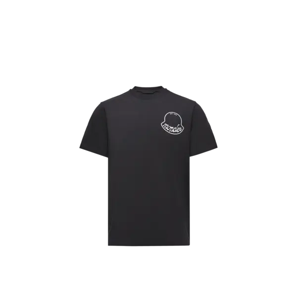 Moncler Logo Cotton T-shirt - Black