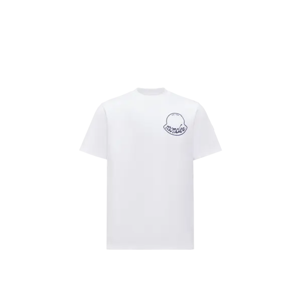 Moncler Logo Cotton T-shirt - White