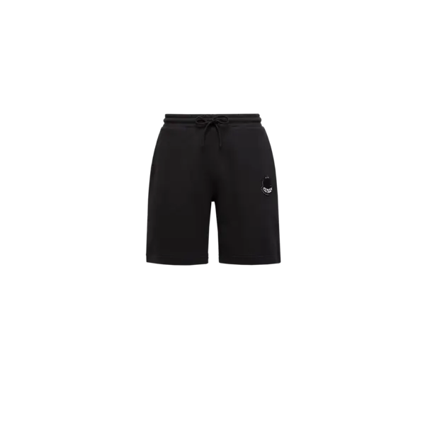 Moncler Logo Patch Cotton Shorts