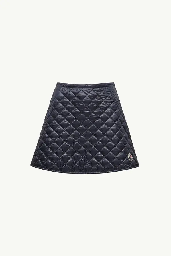 Moncler Diamond-quilted Mini Skirt - Blue
