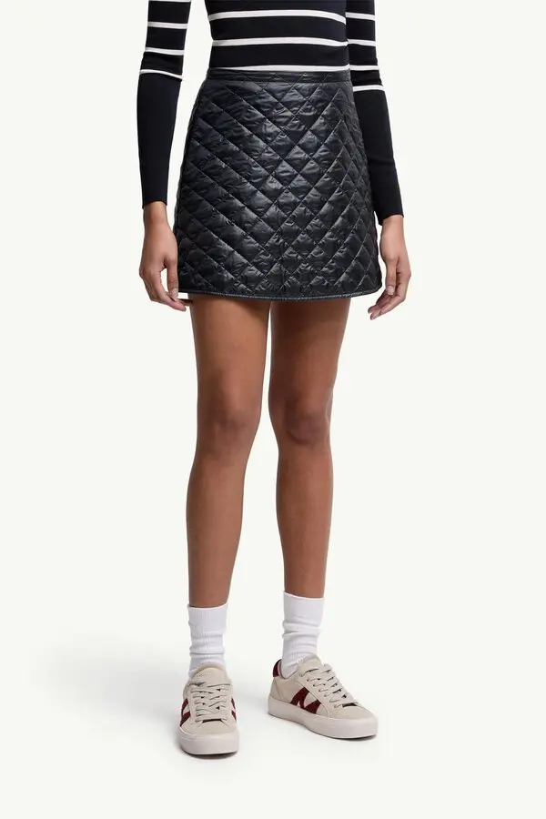 Moncler Diamond-quilted Mini Skirt - Blue