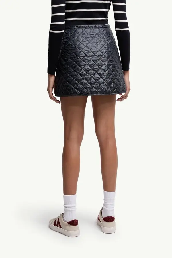 Moncler Diamond-quilted Mini Skirt - Blue