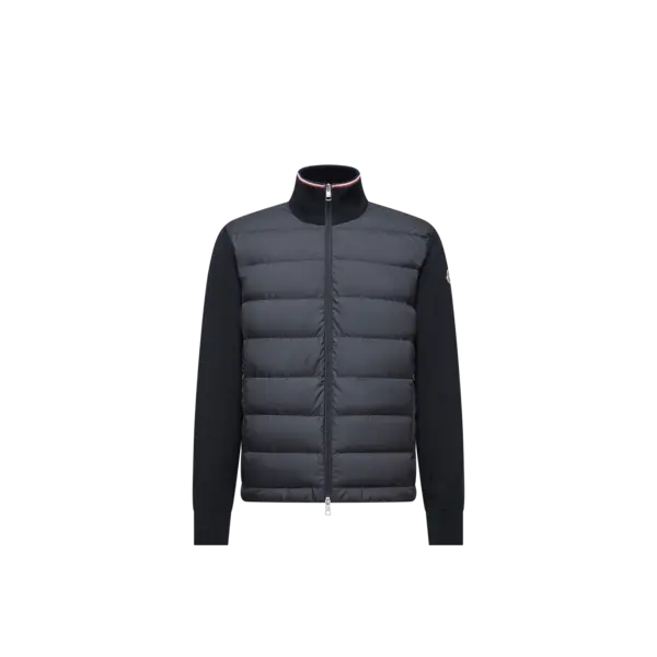 Moncler Padded Zip-up Cotton Cardigan - Blue