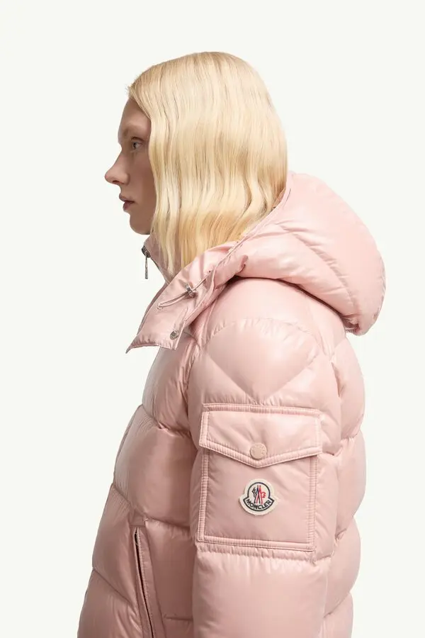 Moncler Maire Hooded Down Jacket - Pink