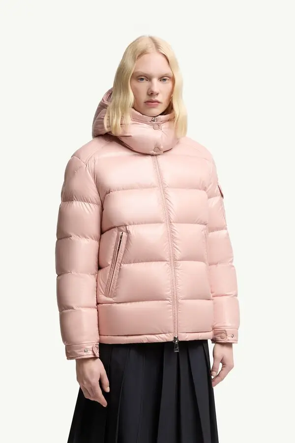 Moncler Maire Hooded Down Jacket - Pink