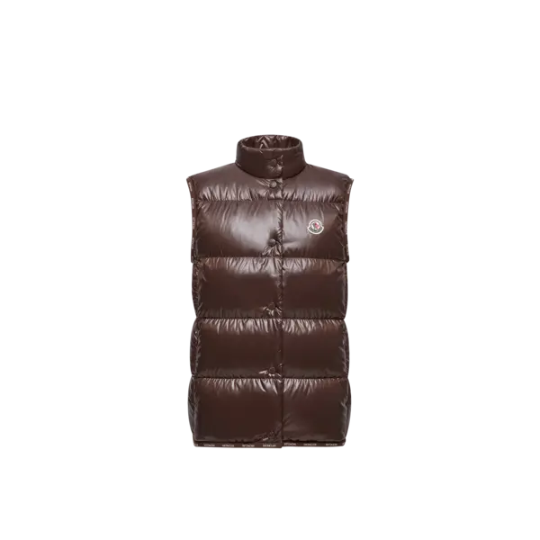 Moncler Badia Down Vest - Brown