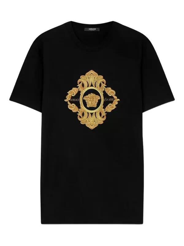 Versace Architectural Baroque-embroidered T-shirt