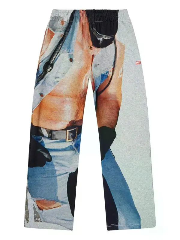 DIESEL® X Tom Of Finland Foundation Graphic-print Trousers - Grey