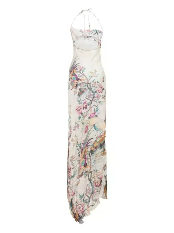 Roberto Cavalli Floral-print Evening Dress