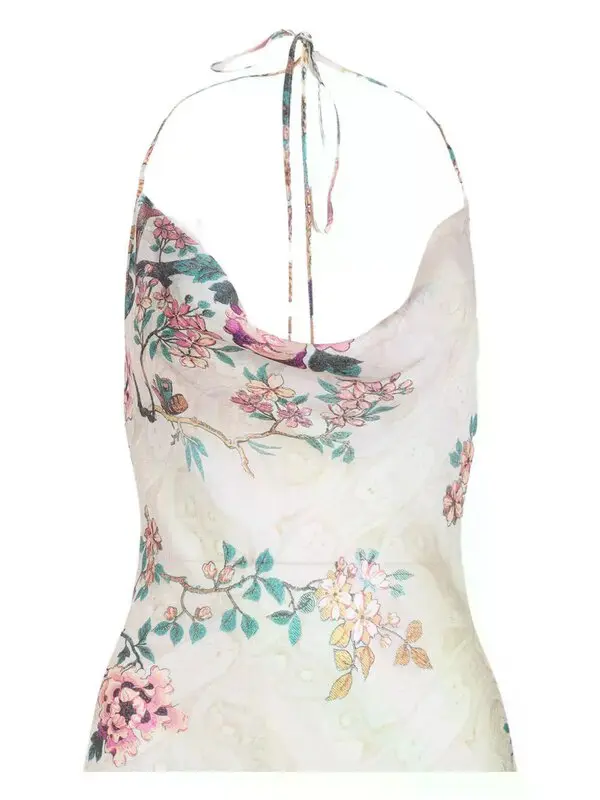 Roberto Cavalli Floral-print Evening Dress