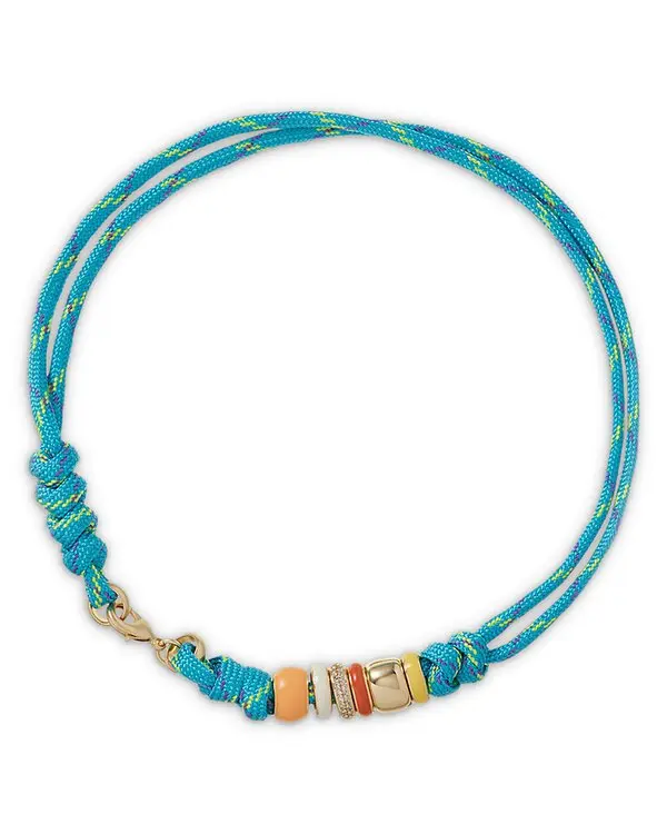 ROXANNE ASSOULIN Happy Cord Beaded Necklace - Blue