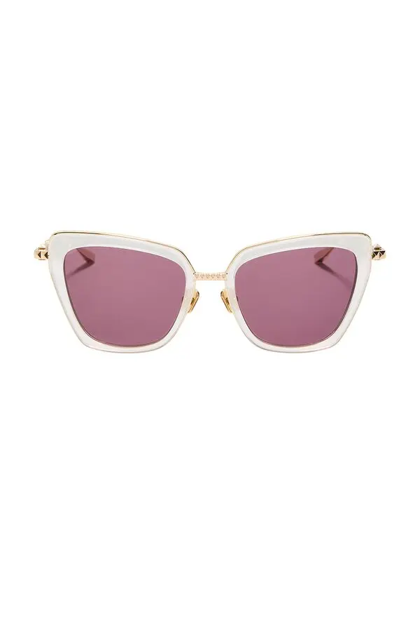 Valentino Garavani V-daydream Ii Sunglasses - Cloudy Ivory  V-light Gold  & Bordeaux