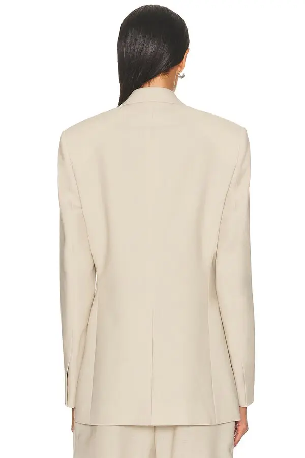 Wardrobe.NYC Light Longline Blazer - Sand
