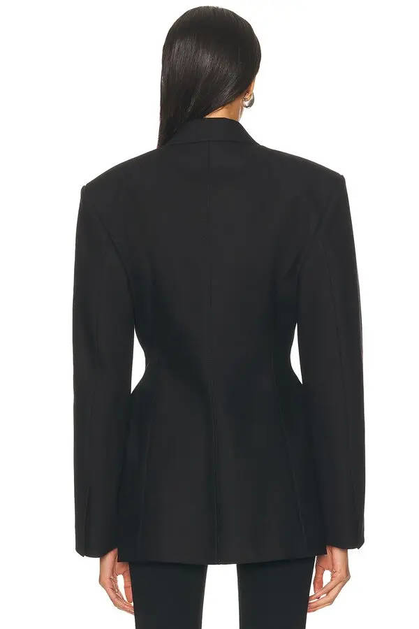 Wardrobe.NYC Drill Contour Blazer - Black