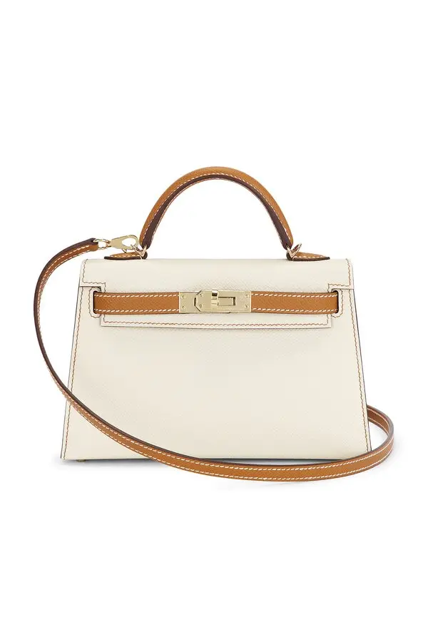 Hermès Epsom Kelly 20 Handbag - Nata & Gold