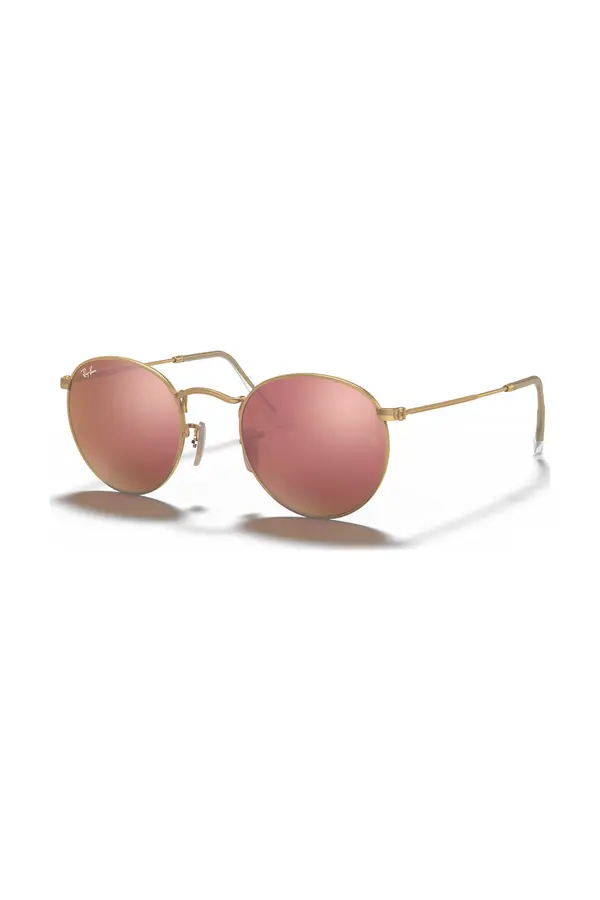 Ray-ban Round Flash Sunglasses - Gold