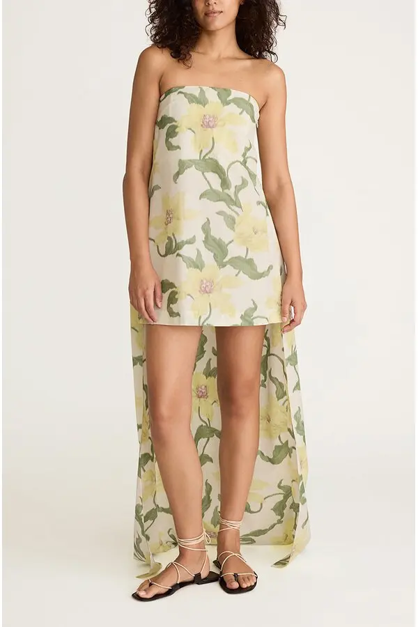 nouveau fleur mini dress with train Buy River Island Yellow 3D Flower Boucle Mini Dress from Next USA