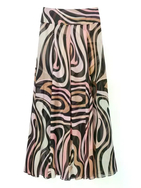 Emilio Pucci Marmo-print Maxi Skirt