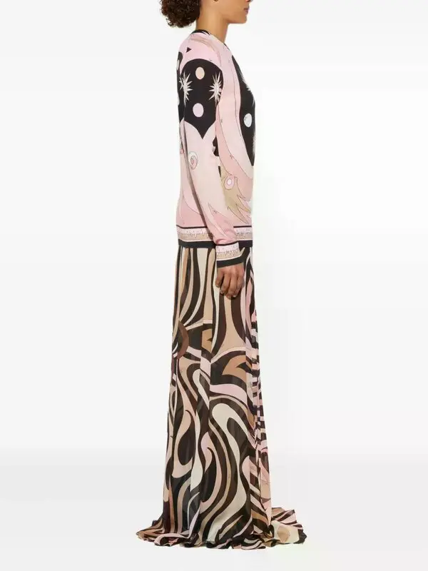 Emilio Pucci Marmo-print Maxi Skirt