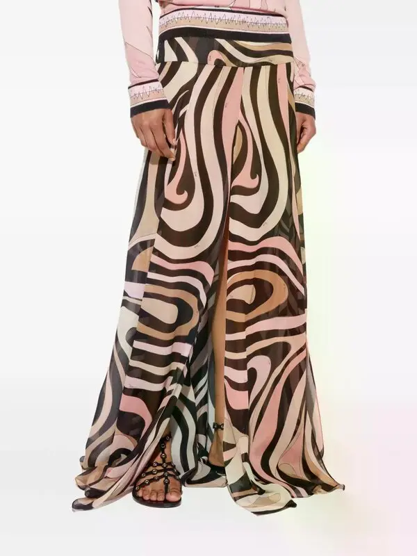 Emilio Pucci Marmo-print Maxi Skirt