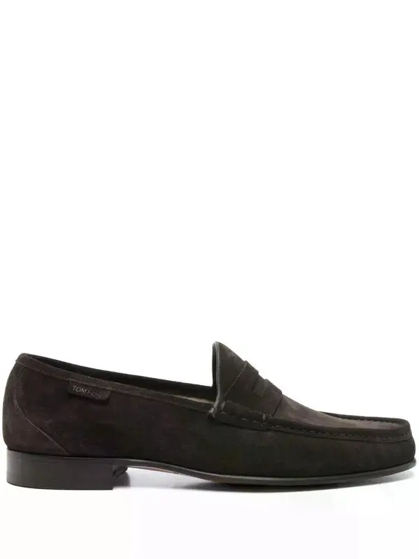 TOM FORD Suede Penny Loafers