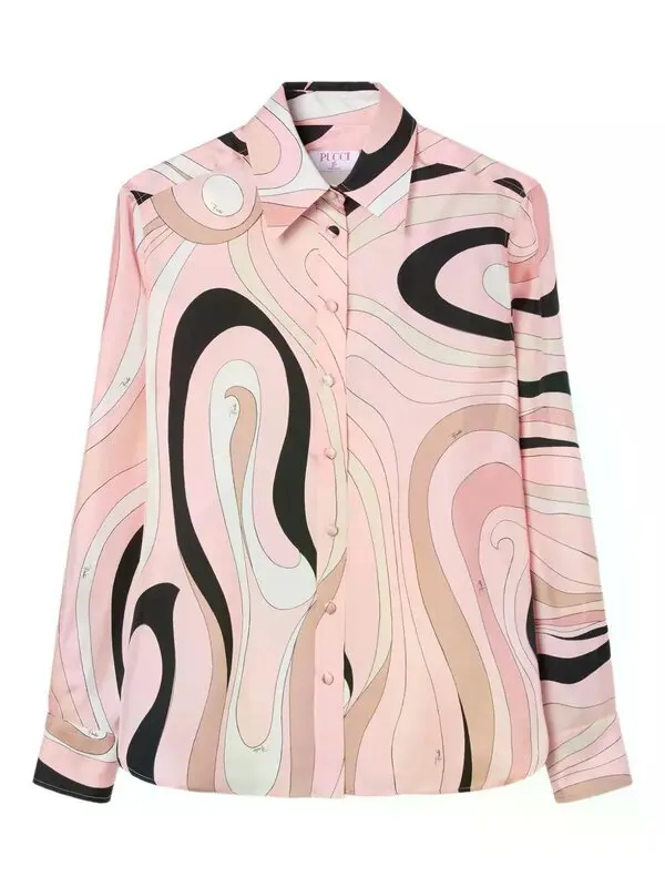 Emilio Pucci Marmo-print Button-up Shirt