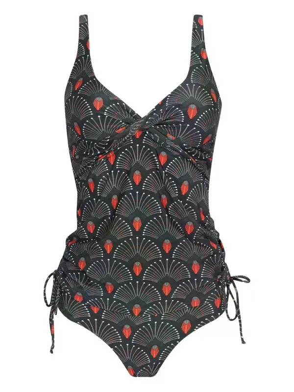 LYGIA & NANNY Bruma Ruched Swimsuit - Grey