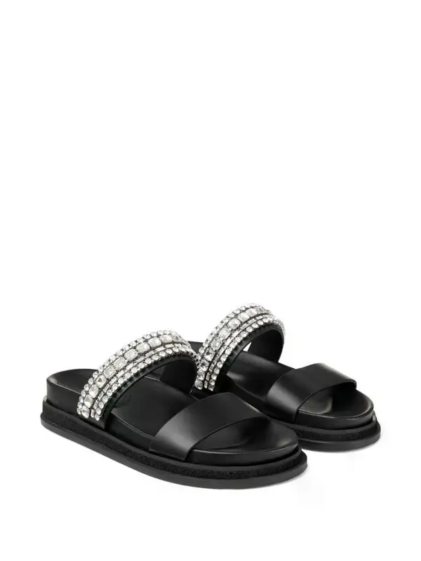 JIMMY CHOO Jadi Flat Sandals - Black