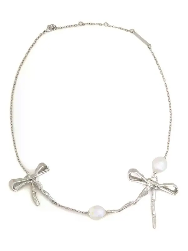 Marni Double-bow Necklace - Silver