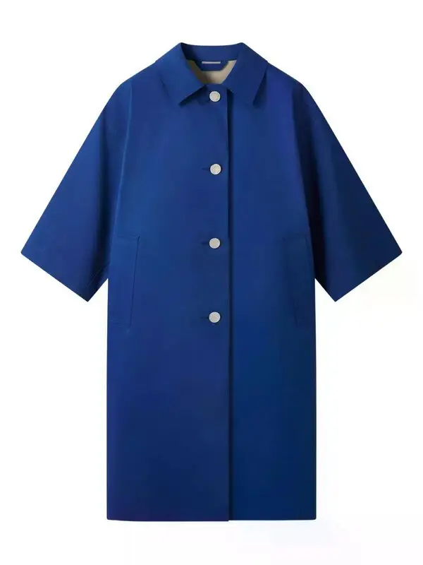 Mackintosh Collin Short-sleeve Buttoned Coat - Blue