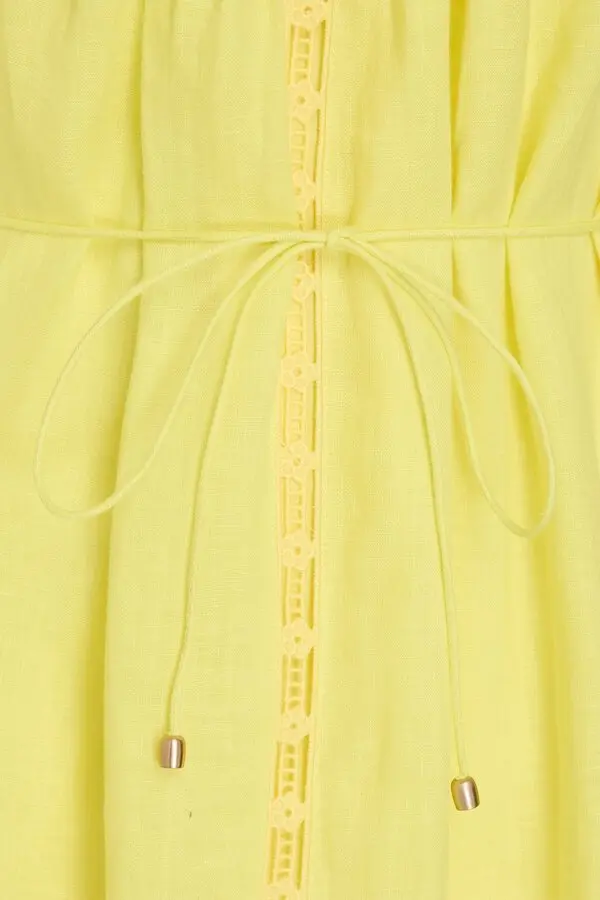 Zimmermann Broderie Anglaise Linen Midi Dress