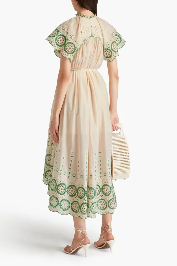 Zimmermann Broderie Anglaise Cotton Midi Dress