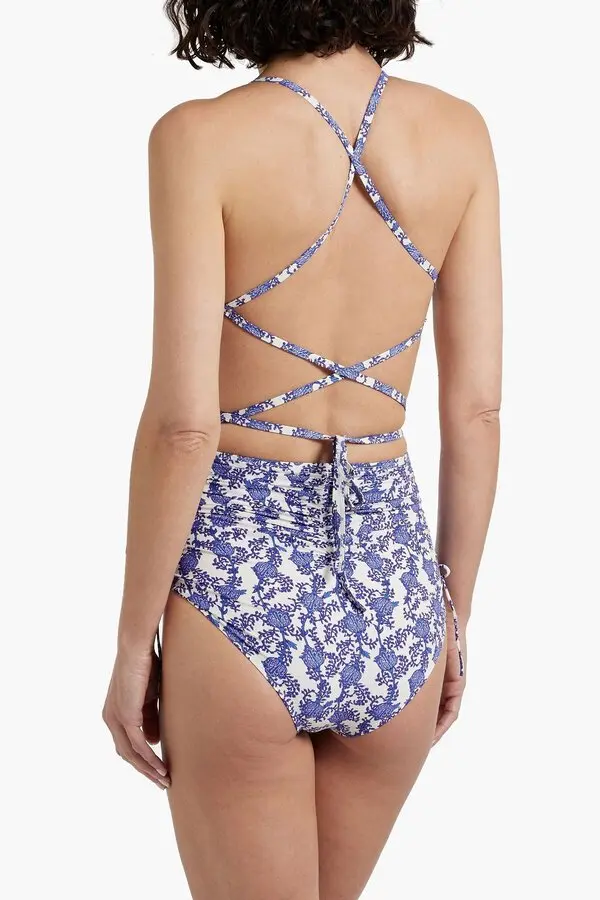 Isabel Marant Solange Printed Triangle Bikini Top