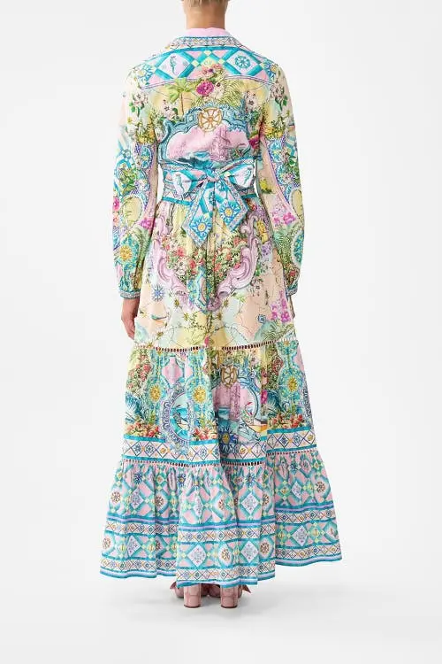 Camilla Cropped Wrap Shirt With Blouson Sleeves - Just Coasting