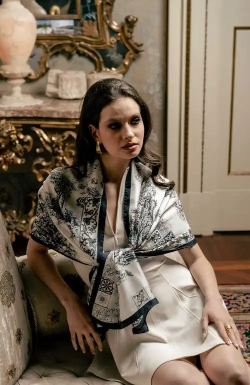 ELIZABETTA Toilelong Silk Scarf For