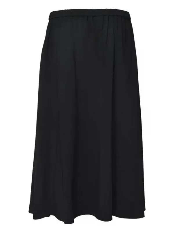 Aspesi Elasticated-waist Midi Skirt - Black