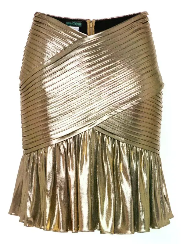 HERVE L. LEROUX Draped Mini Skirt