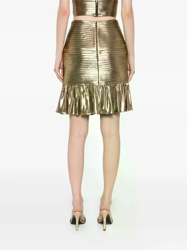 HERVE L. LEROUX Draped Mini Skirt
