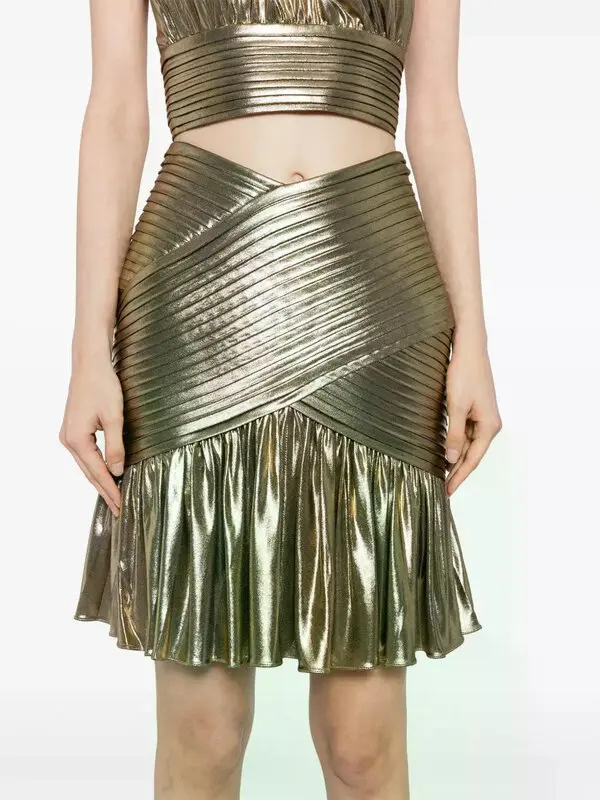 HERVE L. LEROUX Draped Mini Skirt