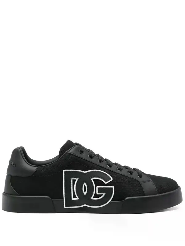 Dolce & Gabbana Logo-patch Sneakers - Black